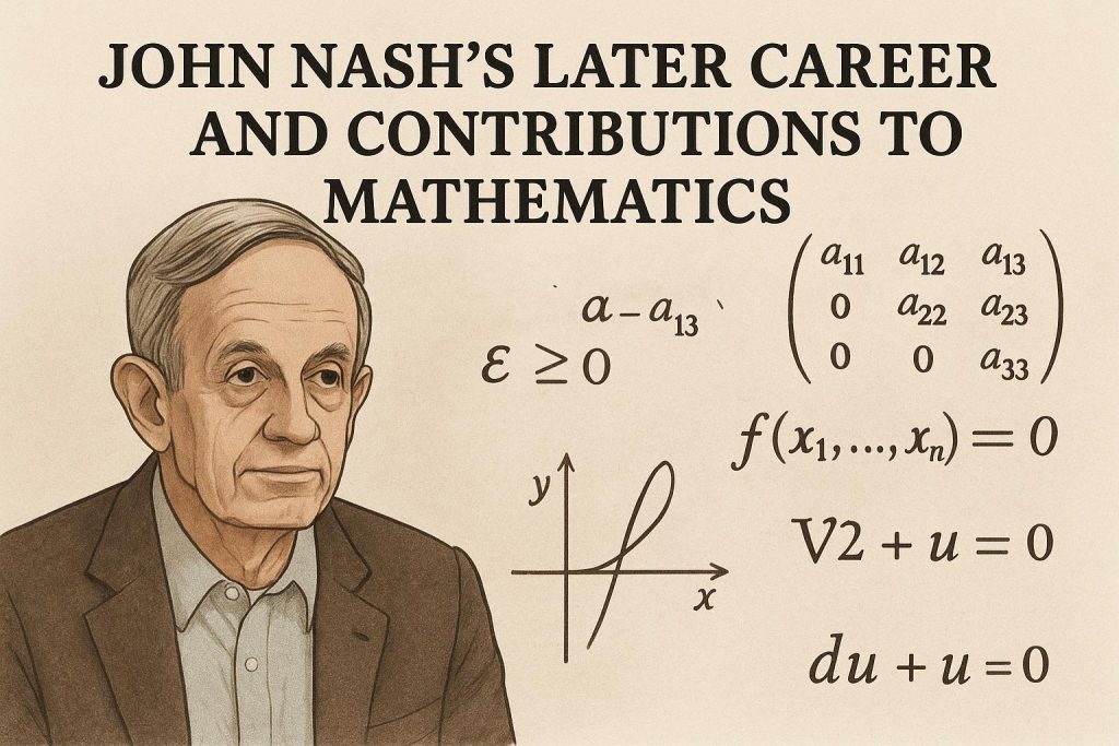 John Nash’s Later Career and Contributions to Mathematics